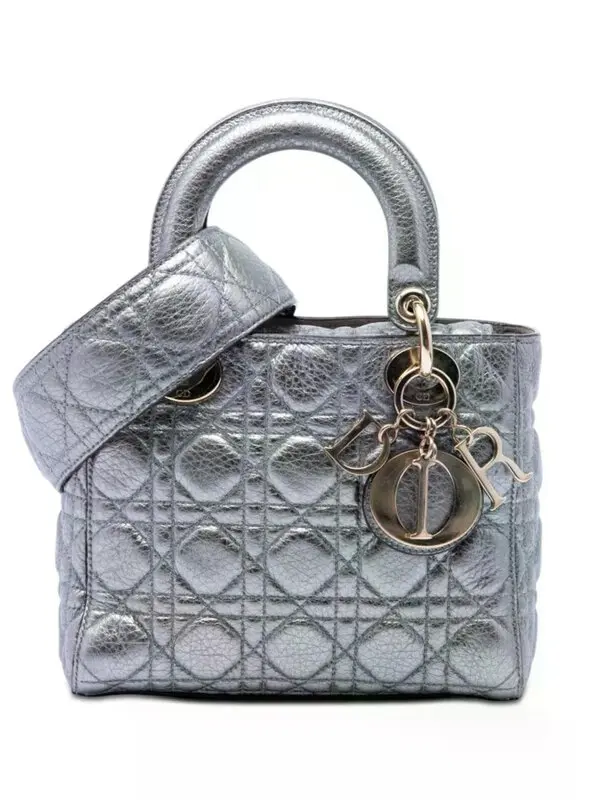 Dior Small Lady Satchel - Silver