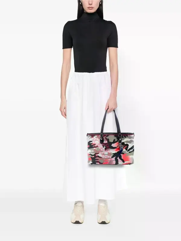 Dior Medium Camouflage Canvas Tote Bag