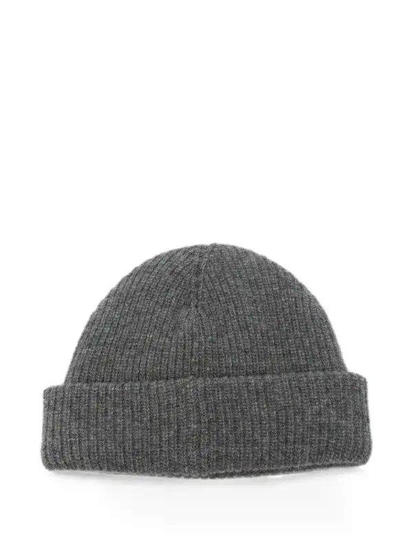 Balenciaga Logo Patch Ribbed Beanie
