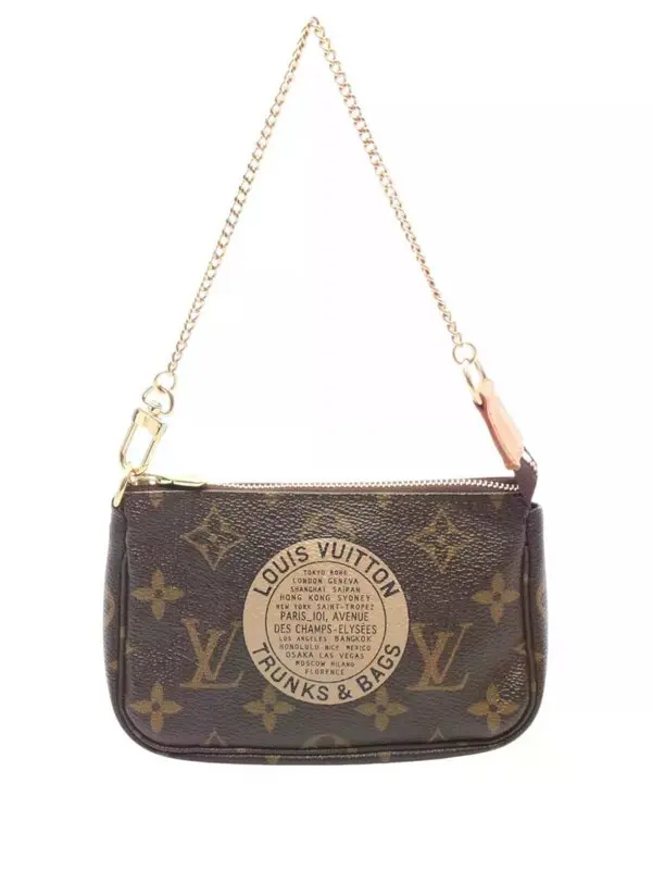 LOUIS VUITTON Monogram Trunks & Bags Mini Pochette Accessoires - Brown