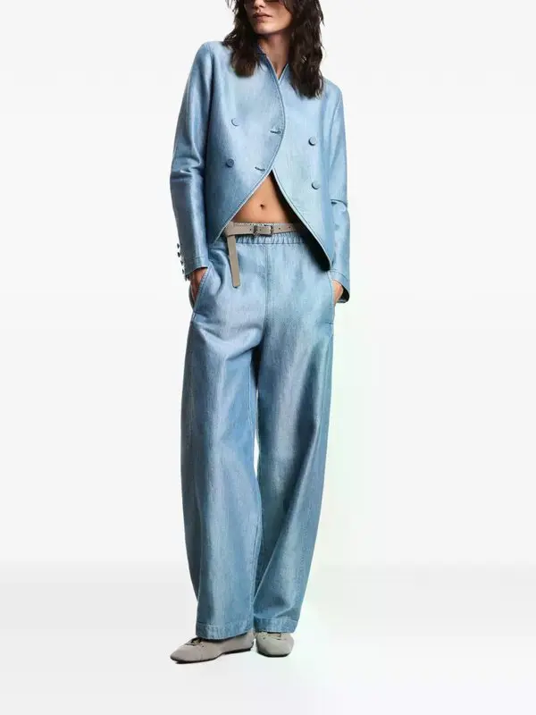 Emporio Armani Wide Leg Jeans With Elasticated Waist