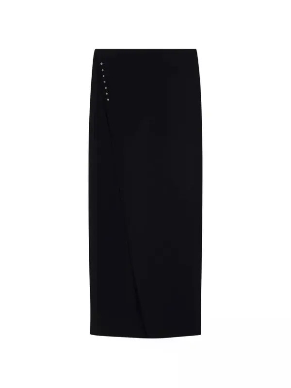 Emporio Armani Stud-embellished Maxi Wrap Skirt