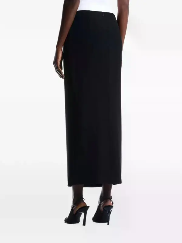 Emporio Armani Stud-embellished Maxi Wrap Skirt