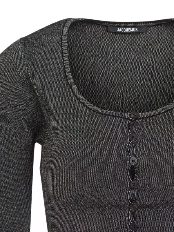 Jacquemus Sera Button-up Scoop Neck Cardigan - Grey