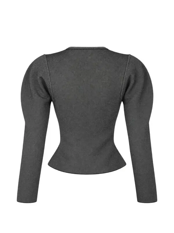Jacquemus Sera Button-up Scoop Neck Cardigan - Grey