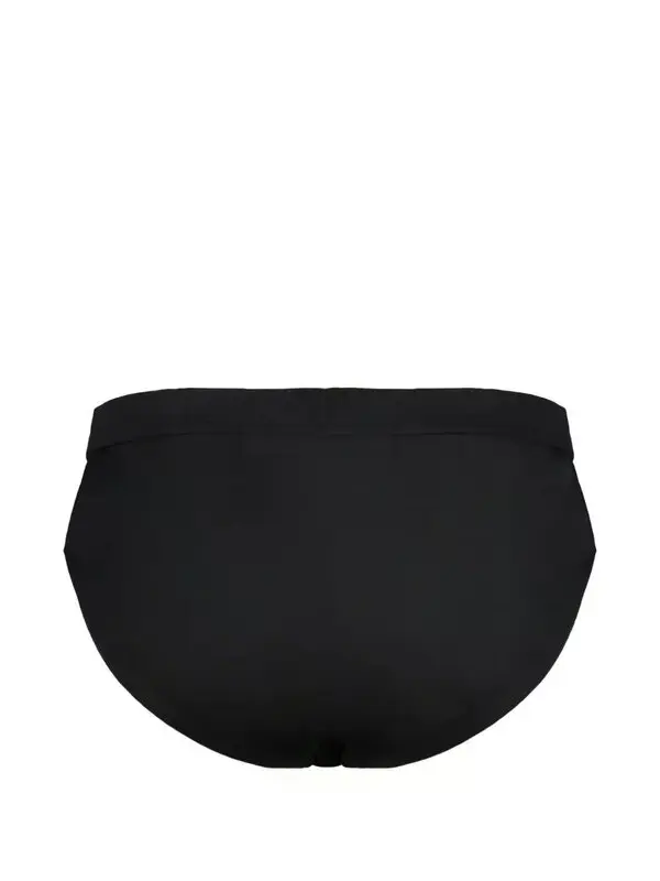 Iceberg Logo-patch Swim Briefs - Black