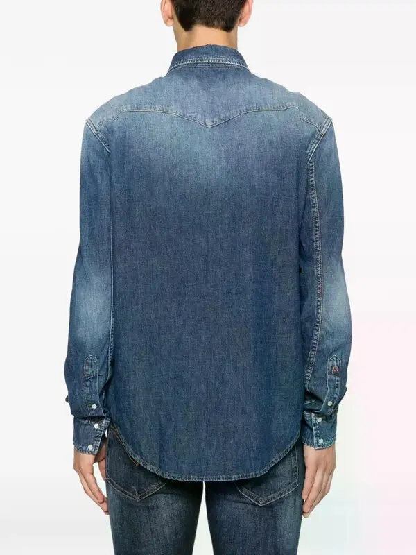 DONDUP Faded-effect Western-yoke Shirt