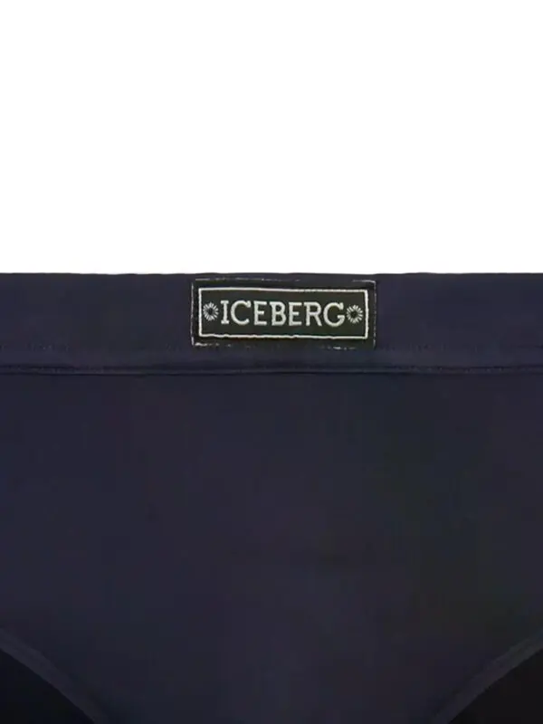 Iceberg Logo Patch Swim Briefs - Blue