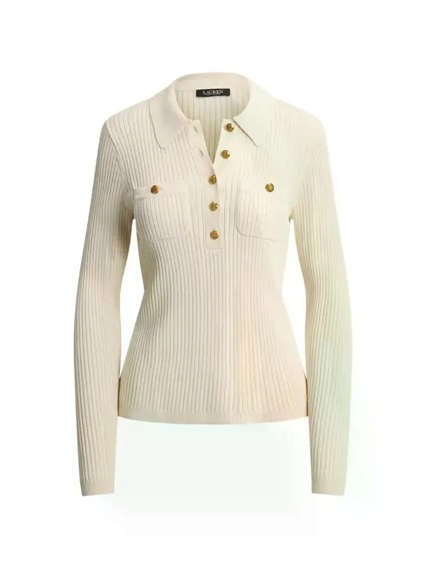 Ralph Lauren Rib-knit Long-sleeve Sweater - Neutrals