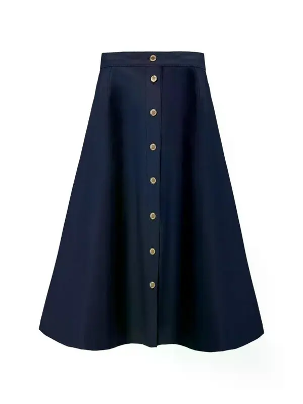 Carolina Herrera Button-front Midi Skirt - Blue