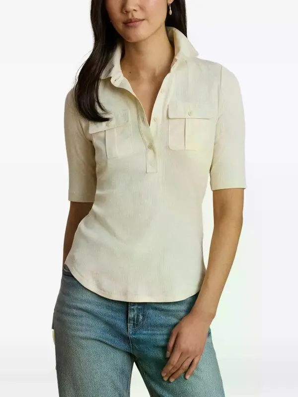 Ralph Lauren Rib-knit Elbow-sleeve Top