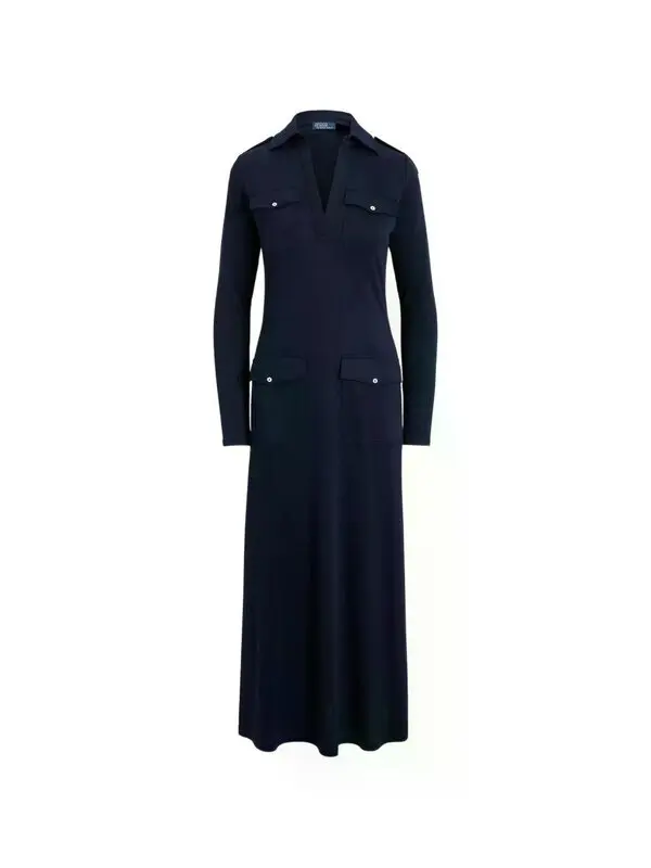 Polo Ralph Lauren Carmen Pocket-detail Maxi Dress - Blue