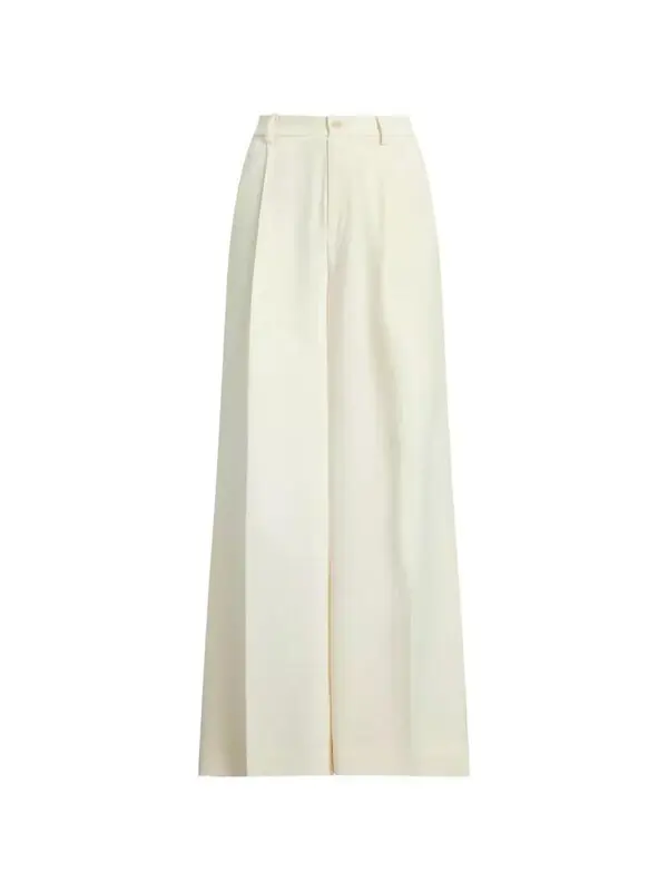Ralph Lauren Double-faced Georgette Trousers - Neutrals