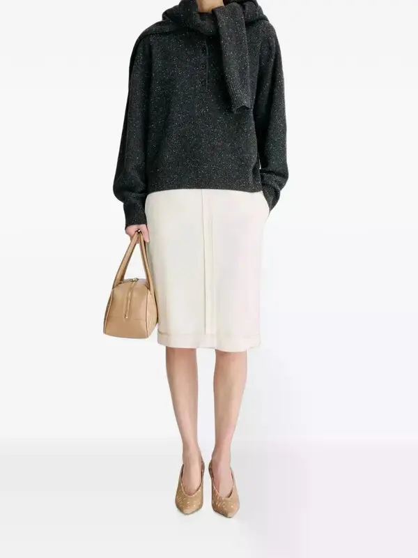 Loulou De Saison Oversized Cashmere Henley Sweater