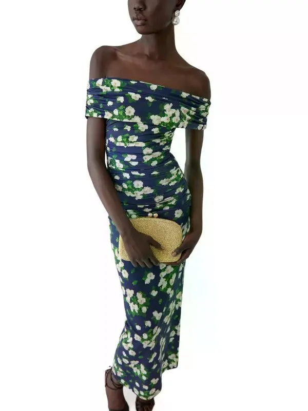 Carolina Herrera Floral Print Maxi Dress