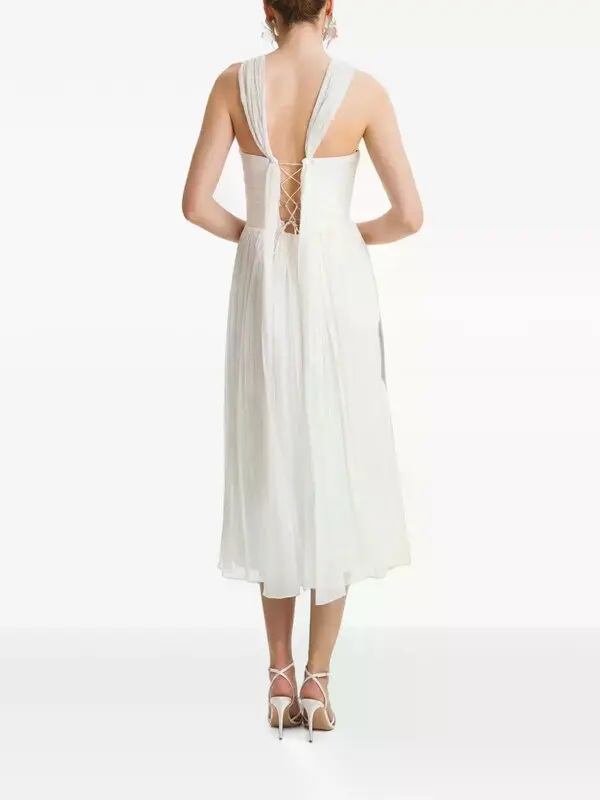 FRAMBOISE Emme Pleated Midi Dress