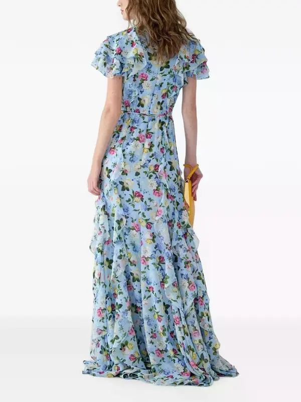 Carolina Herrera Floral Print Maxi Dress