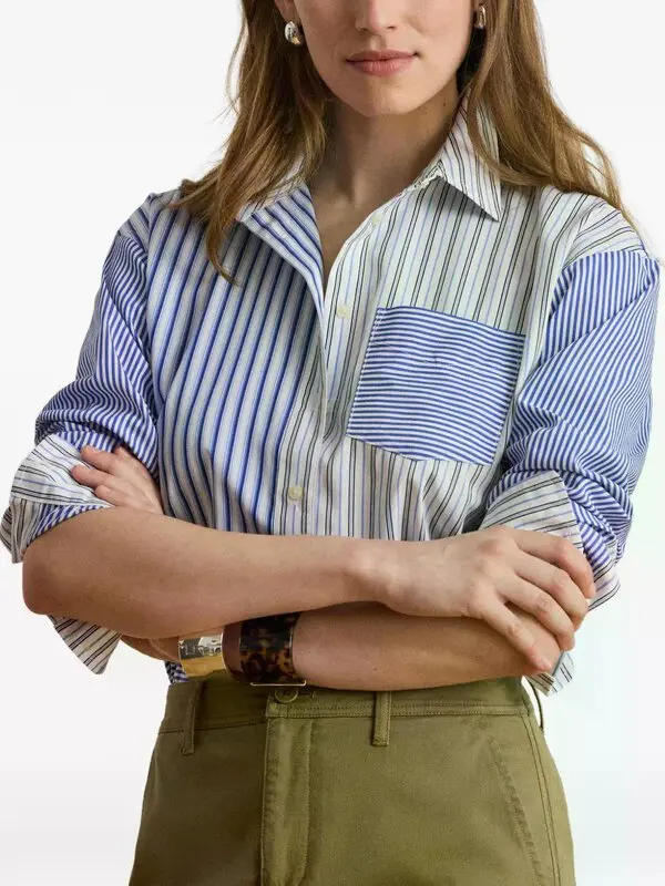 Ralph Lauren Pattern-blocked Striped Shirt