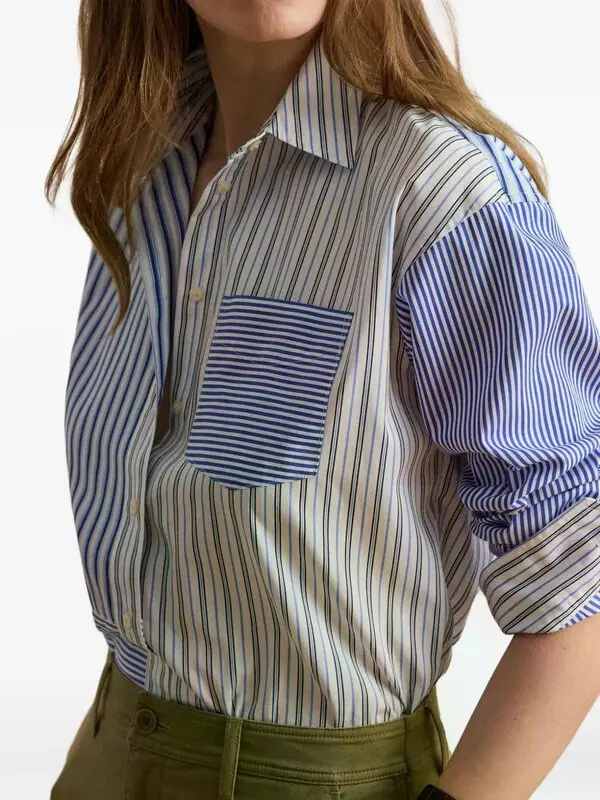 Ralph Lauren Pattern-blocked Striped Shirt
