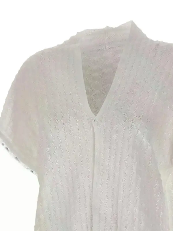 KANGRA Fringed Short-sleeve Cardigan