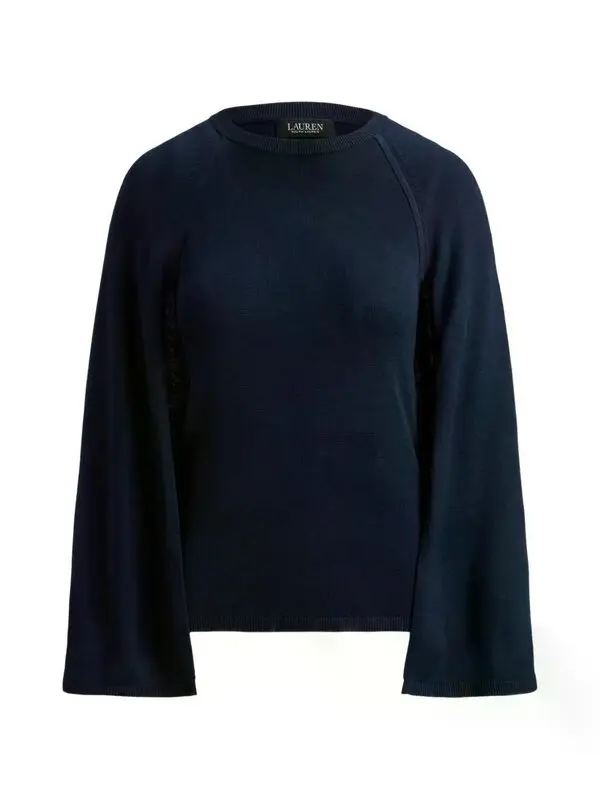 Ralph Lauren Navy Cape Overlay Crew-neck Sweater - Blue