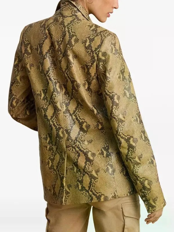 Ralph Lauren Python-embossed Lambskin Blazer