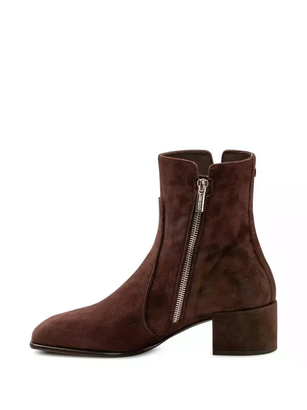 JIMMY CHOO Square-toe Suede Ankle Boots