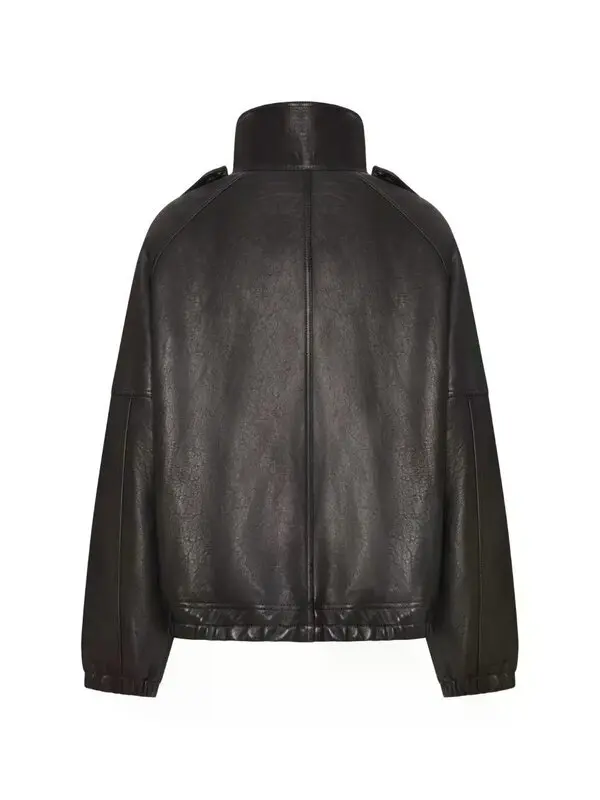 Saint Laurent High-neck Leather Jacket