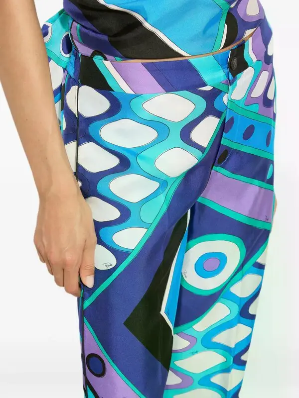 Emilio Pucci Vivara-print Silk Pants