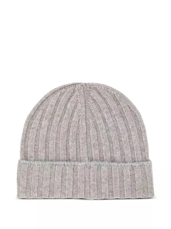 Brunello Cucinelli Ribbed Cashmere Beanie Hat