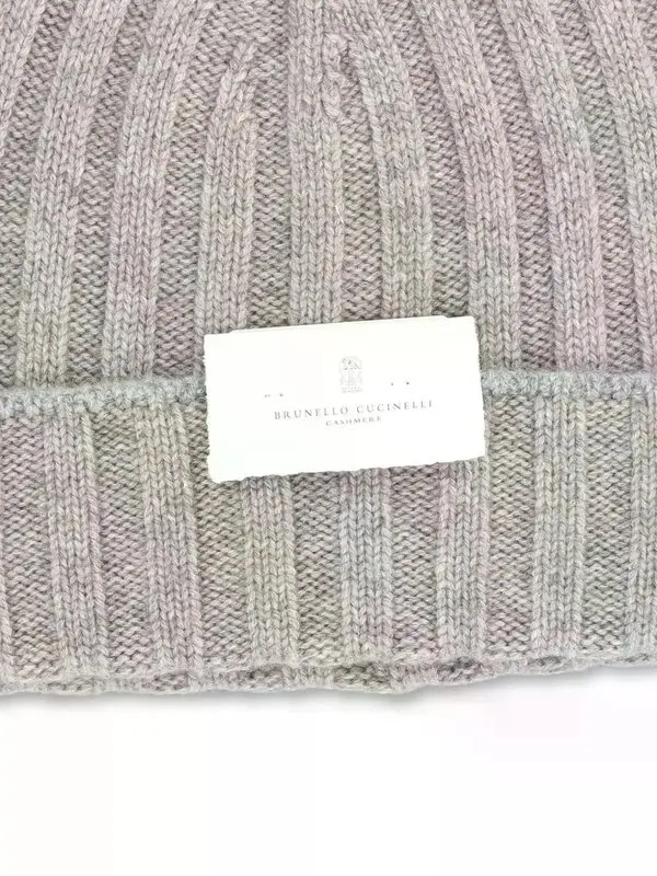Brunello Cucinelli Ribbed Cashmere Beanie Hat