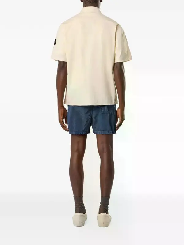 Stone Island Compass Logo Patch Swim Shorts - Blue