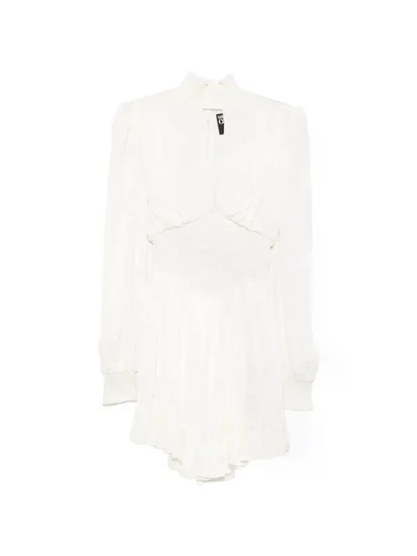 Versace Long-sleeved Mini Dress - White