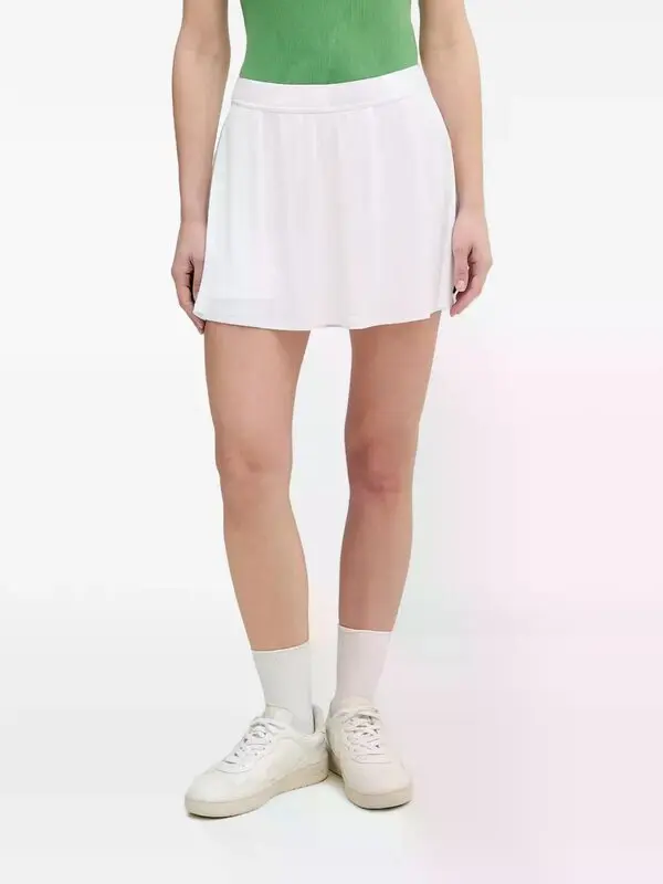 Lacoste A-line Mini Skirt With Logo Detail - White