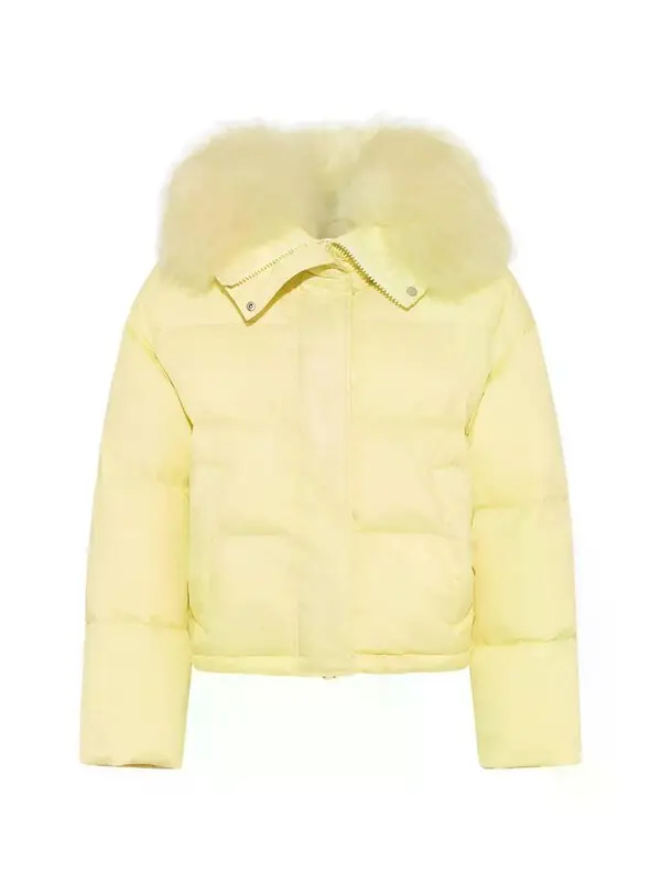 YVES SALOMON Shearling-trimmed Down Jacket - Yellow