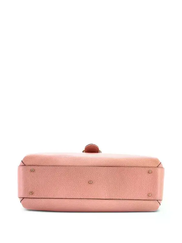 Gucci Interlocking Top Handle Bag Leather Shoulder Bag