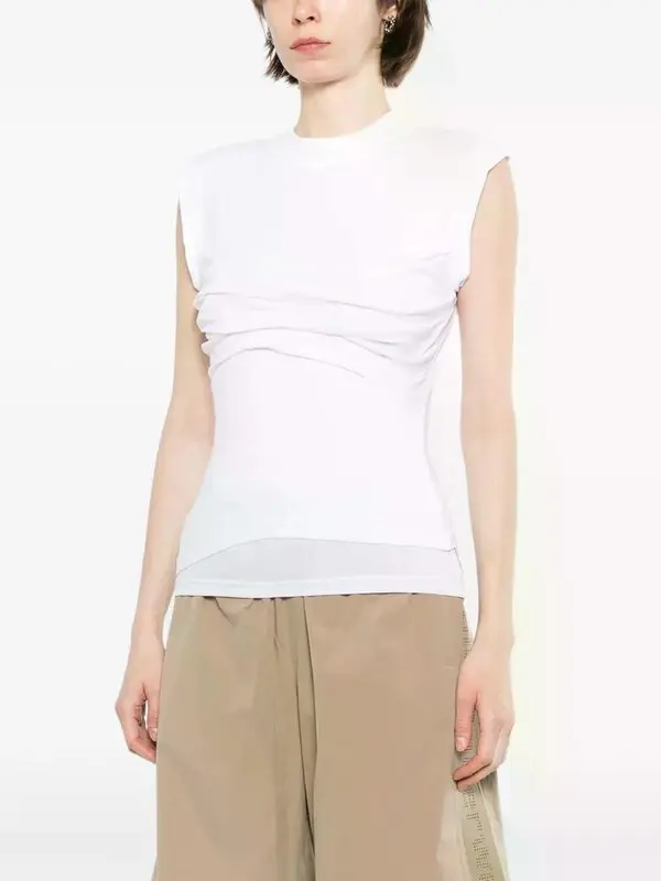 Alexander Wang Twist-bust Layered Tank - White