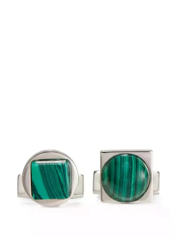 FERRAGAMO Semi Precious Stone Cufflinks - Silver