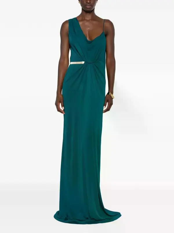 TOM FORD Asymmetric Draped Evening Maxi Dress