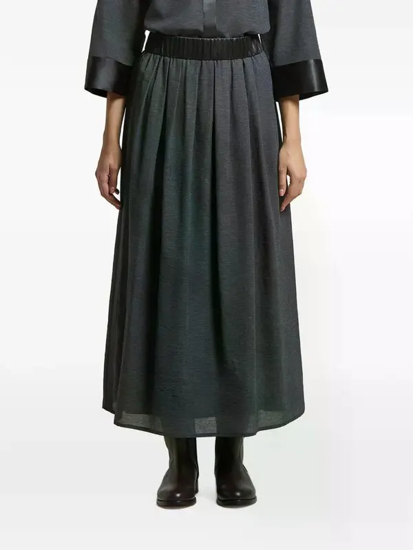 Peserico Pleated Midi Skirt - Grey