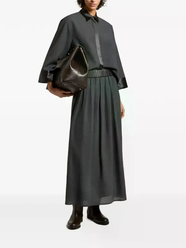 Peserico Pleated Midi Skirt