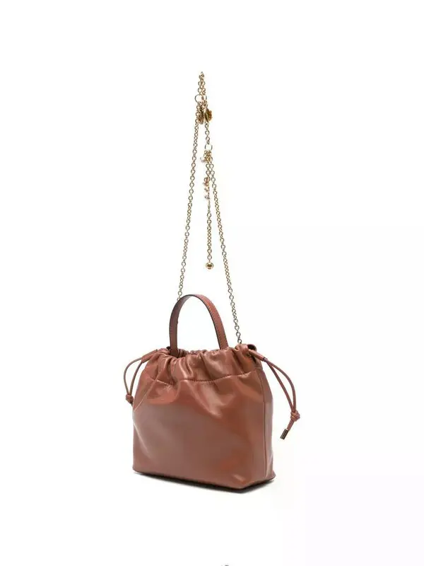 Chloé Small Icons Drawstring Leather Tote Bag