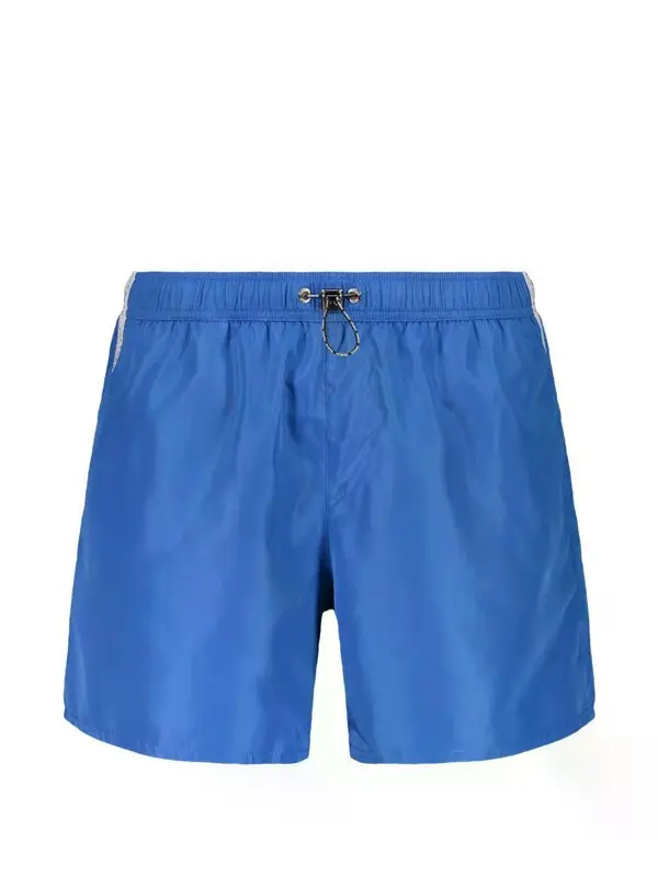 Iceberg Stripe Detail Swim Shorts - Blue