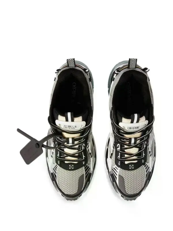 Off-White Arrows-patch Panelled Low-top Sneakers - Grey