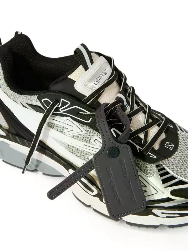Off-White Arrows-patch Panelled Low-top Sneakers - Grey