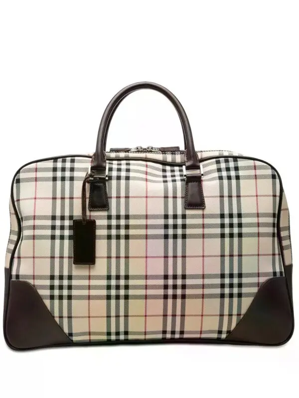 Burberry House Check Canvas Travel Bag - Neutrals