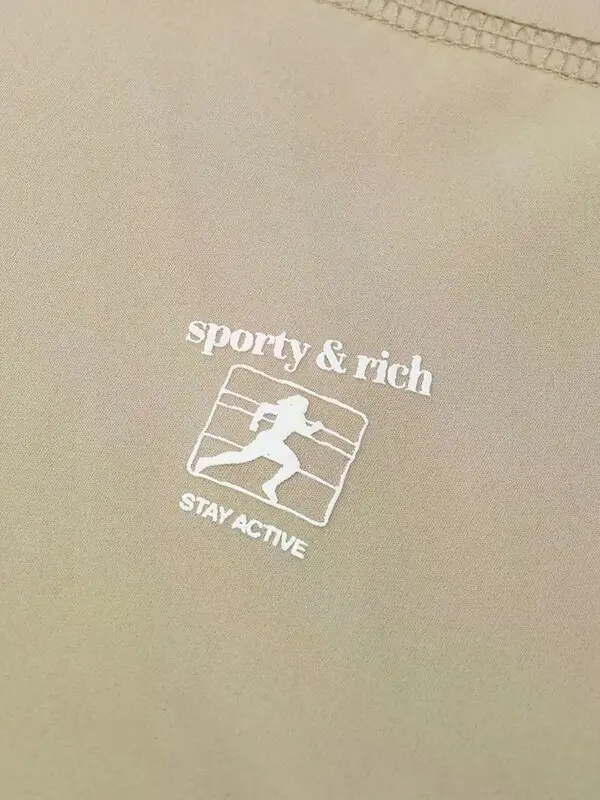 Sporty & Rich High-waisted Logo Biker Shorts