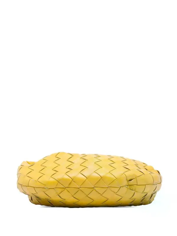 Bottega Veneta Mini Jodie Hobo Bag In Woven Leather - Yellow