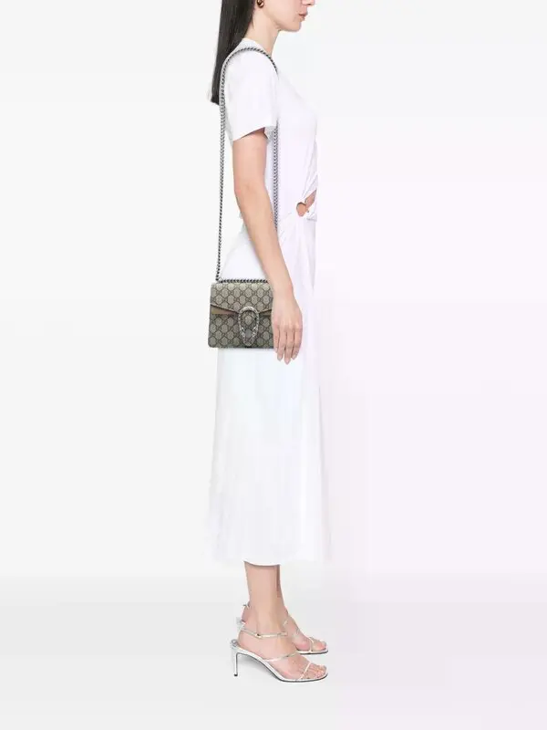 Gucci Gg Supreme Dionysus Crossbody Bag - Neutrals
