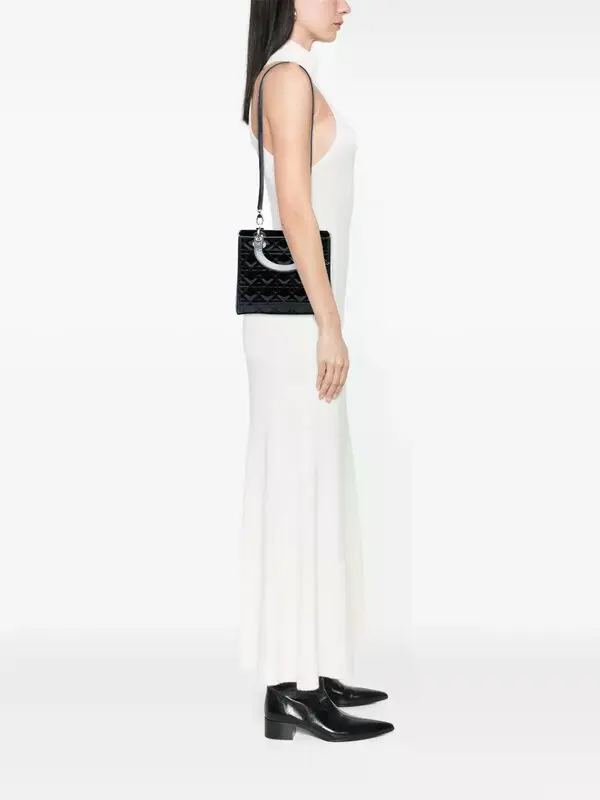Dior Patent Cannage Lady Satchel - Black